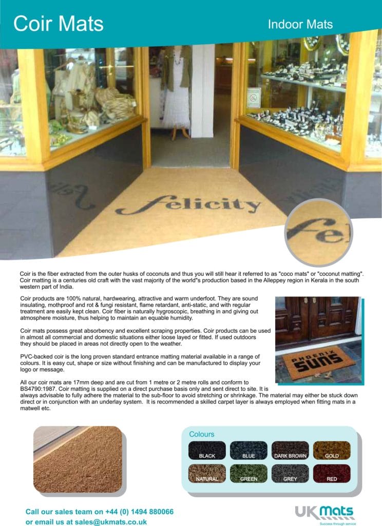 Coir Entrance Mats | UK Mats Direct
